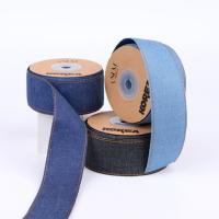China OEM ODM Blue Denim Jeans Ribbon 12mm-38mm Width, 50 Yard Rolls for Garment Decoration for sale