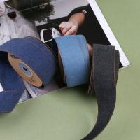 China OEM ODM Blue Denim Jeans Ribbon 12mm-38mm Width, 50 Yard Rolls for Garment Decoration for sale