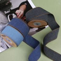 China OEM ODM Blue Denim Jeans Ribbon 12mm-38mm Width, 50 Yard Rolls for Garment Decoration for sale