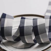 China Black White Checkered Wired Polyester Ribbon Roll 7mm-40mm Width 50 Yards Length for Gift Packaging for sale