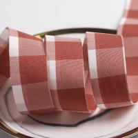 China Black White Checkered Wired Polyester Ribbon Roll 7mm-40mm Width 50 Yards Length for Gift Packaging for sale