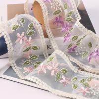 China Embroidery Wired Organza Ribbon 85mm Single Face Printed Organza Ribbon for sale