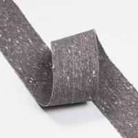 China Double Face Cotton Linen Ribbon 6mm-40mm Width 50-Yard Rolls for Gift Packaging and Garment Decoration for sale