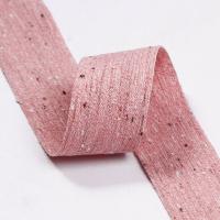 China Double Face Cotton Linen Ribbon 6mm-40mm Width 50-Yard Rolls for Gift Packaging and Garment Decoration for sale