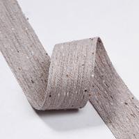 China Double Face Cotton Linen Ribbon 6mm-40mm Width 50-Yard Rolls for Gift Packaging and Garment Decoration for sale