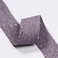 China Double Face Cotton Linen Ribbon 6mm-40mm Width 50-Yard Rolls for Gift Packaging and Garment Decoration for sale