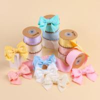 China Wrinkle Edge Polyester Satin Ribbon 25mm-38mm Width 50 Yard Roll for Gift Packaging and Garment Decoration for sale