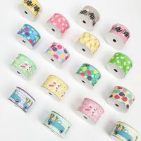 China 50mm Easter Bunny Ribbon with Egg and Rabbit Print - 50 Yard Roll for Festival Decorations and Gift Wrapping for sale
