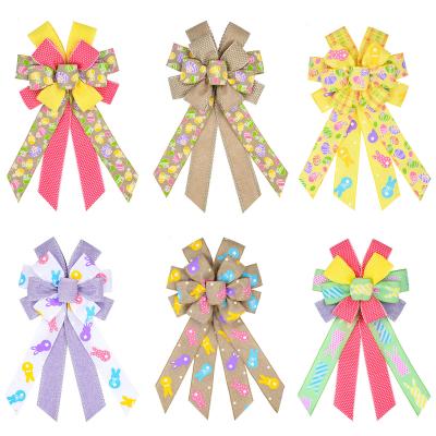 China Cartoon Egg Rabbit Easter Ribbon Bow - 50 Yard Roll, 25mm Width for Festival Decoration and Gift Wrapping for sale