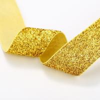 China 10mm-75mm Shinny Glitter Velvet Ribbon 50 Yards Double-Faced for Gift Wrapping and Crafts for sale