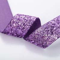 China 10mm-75mm Shinny Glitter Velvet Ribbon 50 Yards Double-Faced for Gift Wrapping and Crafts for sale