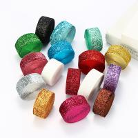 China 10mm-75mm Shinny Glitter Velvet Ribbon 50 Yards Double-Faced for Gift Wrapping and Crafts for sale