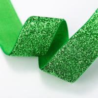 China 10mm-75mm Shinny Glitter Velvet Ribbon 50 Yards Double-Faced for Gift Wrapping and Crafts for sale