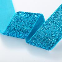 China 10mm-75mm Shinny Glitter Velvet Ribbon 50 Yards Double-Faced for Gift Wrapping and Crafts for sale