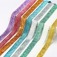 China 10mm-75mm Shinny Glitter Velvet Ribbon 50 Yards Double-Faced for Gift Wrapping and Crafts for sale