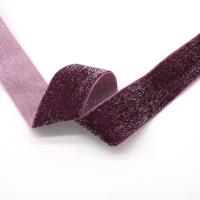 China Shinny Glitter Silver Gold Velvet Ribbon 10mm-38mm Width 10 Yards Length for Luxury Crafts and Gift Wrapping for sale