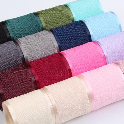 China Korea Polyester Cotton Velvet Ribbon 10mm-40mm Width with 50 Yard Length for Crafts and Gift Wrapping for sale