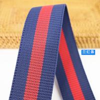 China 55mm Wide Striped Polypropylene Webbing Tape - 0.5mm Thickness, 500 Lbs Tensile Strength for Bags and Industrial Use for sale