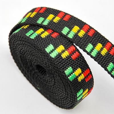 China 25mm Black Polypropylene Webbing - 500 Lbs Tensile Strength, High Abrasion Resistance for Industrial Applications for sale