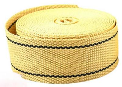 China 25mm Yellow Fire Retardant Kevlar Webbing - 1000°C Heat Resistance, 1.0mm Thickness for Firefighting & Rescue for sale