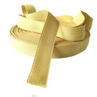 China 25mm Yellow Fire Retardant Kevlar Webbing - 1000°C Heat Resistance, 1.0mm Thickness for Firefighting & Rescue for sale