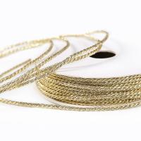 China 5mm Gold Silver Braided Polyester Nylon Rope - 1200 Lbs Strength, 100 Feet Length, 3 Strand Construction for sale