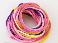 China 3mm Pink Purple Polypropylene Rope 100ft Double Braided 1200Lbs Strength for DIY Crafts and Bag Handles for sale
