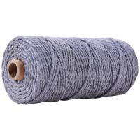 China Green 3 Strand Twisted Nylon Rope 3mm Diameter 550lb Strength 50ft Length for Macrame Crafts for sale