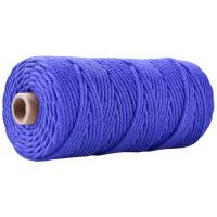 China Green 3 Strand Twisted Nylon Rope 3mm Diameter 550lb Strength 50ft Length for Macrame Crafts for sale