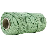 China 5mm x 50m Dusty Pink Cotton Macrame Rope 3-Strand Twisted 550lb Strength ISO9001 Certified for sale