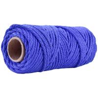 China 5mm x 50m Dusty Pink Cotton Macrame Rope 3-Strand Twisted 550lb Strength ISO9001 Certified for sale