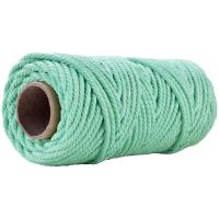 China 5mm x 50m Dusty Pink Cotton Macrame Rope 3-Strand Twisted 550lb Strength ISO9001 Certified for sale