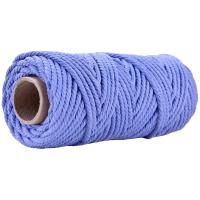 China 5mm x 50m Dusty Pink Cotton Macrame Rope 3-Strand Twisted 550lb Strength ISO9001 Certified for sale