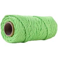 China 5mm x 50m Dusty Pink Cotton Macrame Rope 3-Strand Twisted 550lb Strength ISO9001 Certified for sale