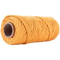 China 5mm x 50m Dusty Pink Cotton Macrame Rope 3-Strand Twisted 550lb Strength ISO9001 Certified for sale
