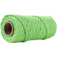China 5mm x 50m Dusty Pink Cotton Macrame Rope 3-Strand Twisted 550lb Strength ISO9001 Certified for sale