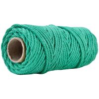 China 5mm x 50m Dusty Pink Cotton Macrame Rope 3-Strand Twisted 550lb Strength ISO9001 Certified for sale
