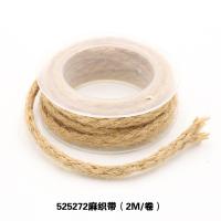 China 25mm Wired Jute Burlap Ribbon Roll - 50 Yard Length for Gift Packing and Garment Decoration for sale