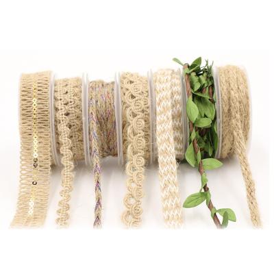 China 25mm Wired Jute Burlap Ribbon Roll - 50 Yard Length for Gift Packing and Garment Decoration for sale