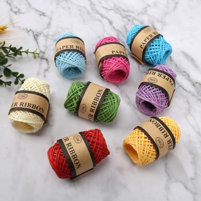 China 2mm Colored Paper Rope 10m Eco-Friendly Craft Twine for Gift Wrapping and DIY Projects for sale