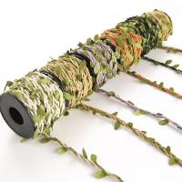 China 6mm Natural Jute Rope with Leaf Decoration 10m Eco-Friendly Craft Twine for DIY Projects for sale