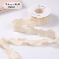 China GreatRibbon GR-00132 40mm Natural Jute Ribbon with Linen Wrinkle Edge - 10m Length for Crafts and Gift Wrapping for sale
