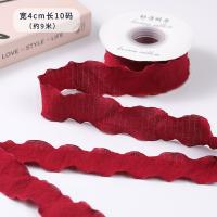 China GreatRibbon GR-00132 40mm Natural Jute Ribbon with Linen Wrinkle Edge - 10m Length for Crafts and Gift Wrapping for sale