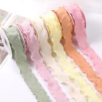 China GreatRibbon GR-00132 40mm Natural Jute Ribbon with Linen Wrinkle Edge - 10m Length for Crafts and Gift Wrapping for sale