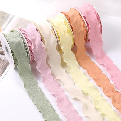 China GreatRibbon GR-00132 40mm Natural Jute Ribbon with Linen Wrinkle Edge - 10m Length for Crafts and Gift Wrapping for sale