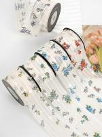 China 40mm Floral Printed Organza Ribbon - 50 Yard Rolls for Gift Wrapping and Decoration for sale