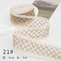 China Christmas Brown Burlap Ribbon 5mm-45mm Wired Jute Gift Wrapping Craft Material for sale