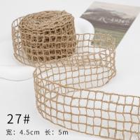 China Christmas Brown Burlap Ribbon 5mm-45mm Wired Jute Gift Wrapping Craft Material for sale