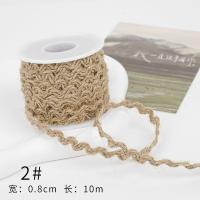 China Christmas Brown Burlap Ribbon 5mm-45mm Wired Jute Gift Wrapping Craft Material for sale