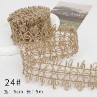 China Christmas Brown Burlap Ribbon 5mm-45mm Wired Jute Gift Wrapping Craft Material for sale